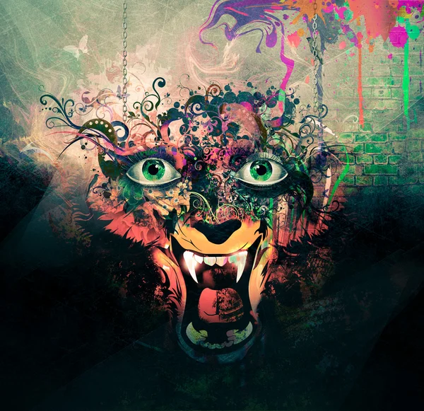 Bloody werewolf abstract background — Stock Photo © valik4053022 #58057789