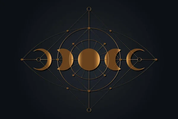 Triple moon phase Vector Art Stock Images | Depositphotos