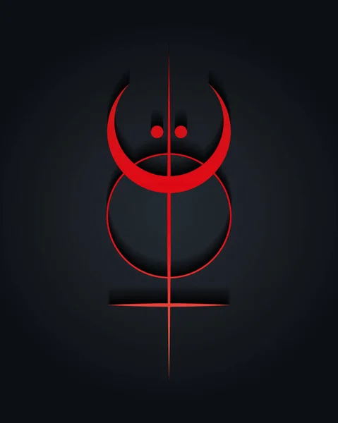 Mystical Lunar Cross Sacred Geometry Occult Religious Symbol Masonic ...