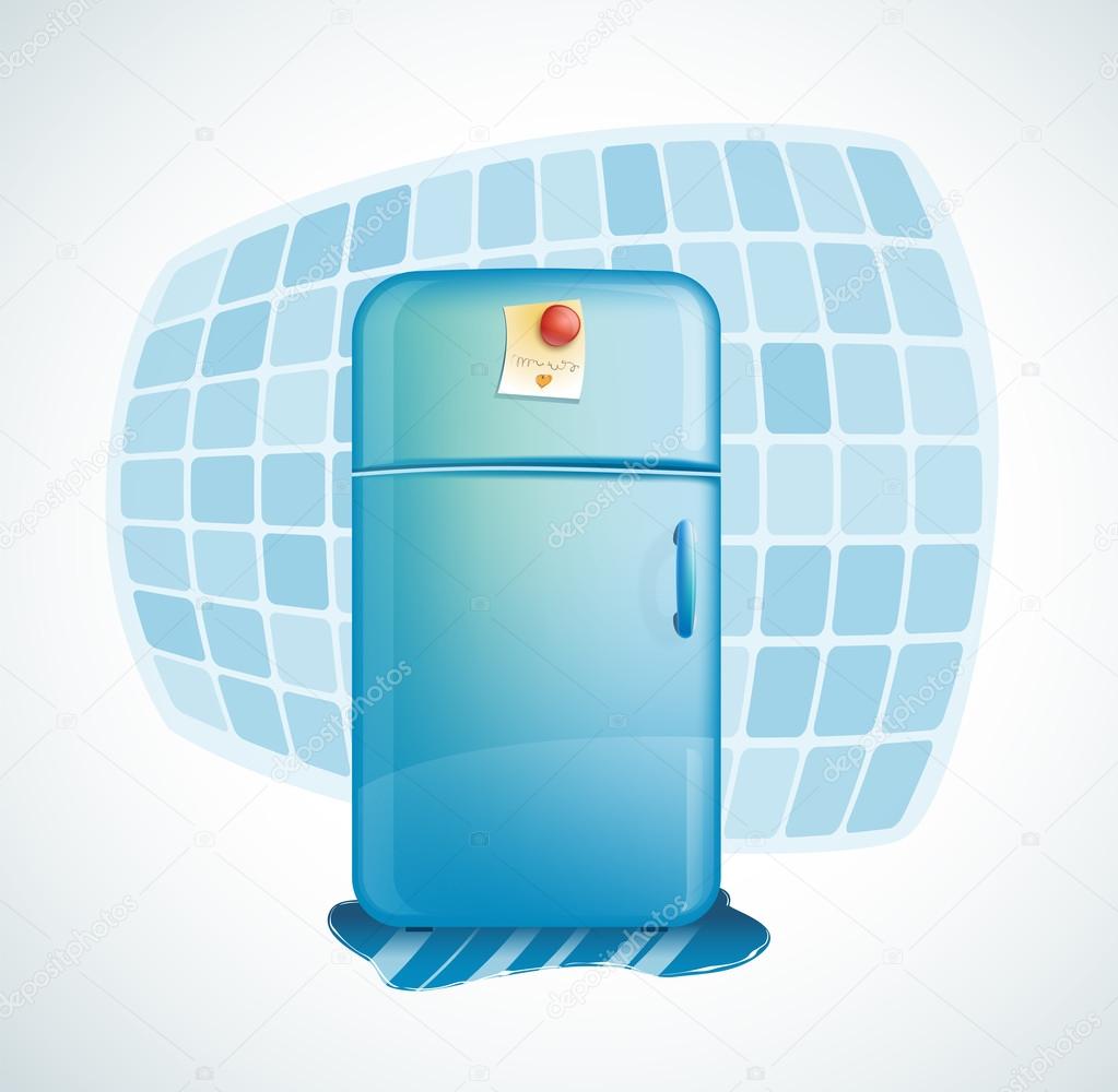 Vector ilustración de dibujos animados - refrigerador — Vector de stock ...