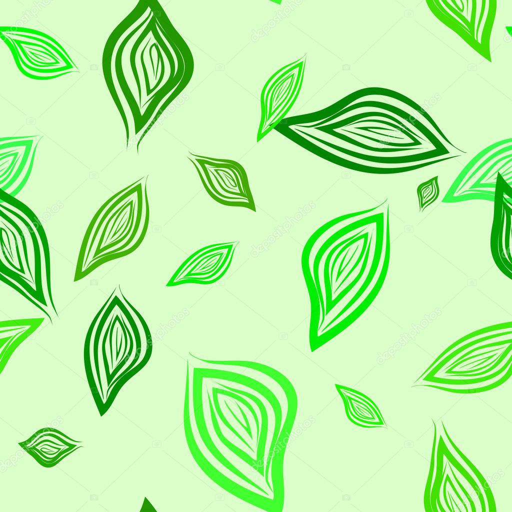 Light Green Leaf Pattern
