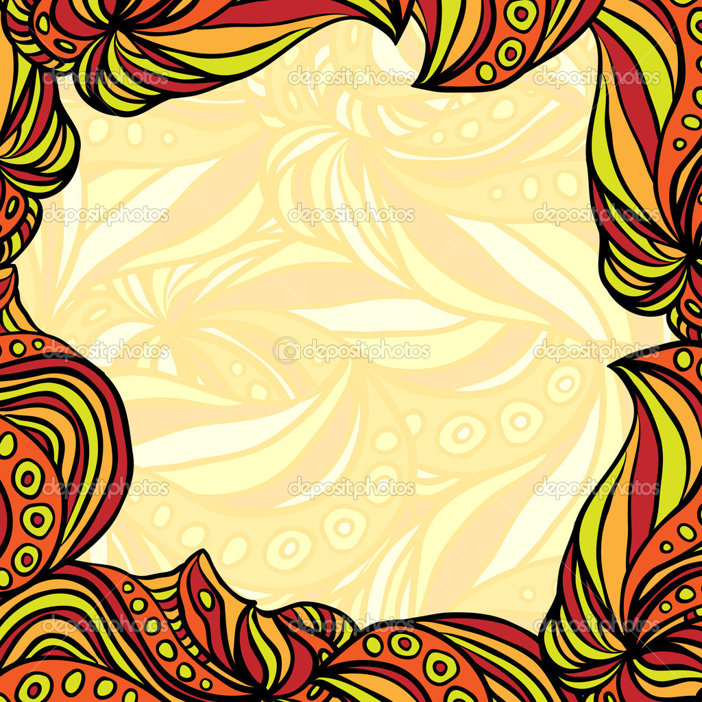 Orange frame Stock Vector Image by ©shoshina #27097839