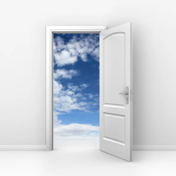 Open door over white background — Stock Photo © koya979 #9786772