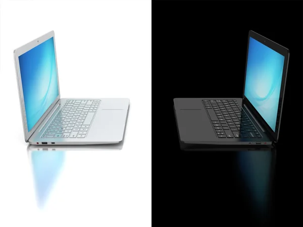 Black and white laptop Stock Photo by ©koya979 25801761