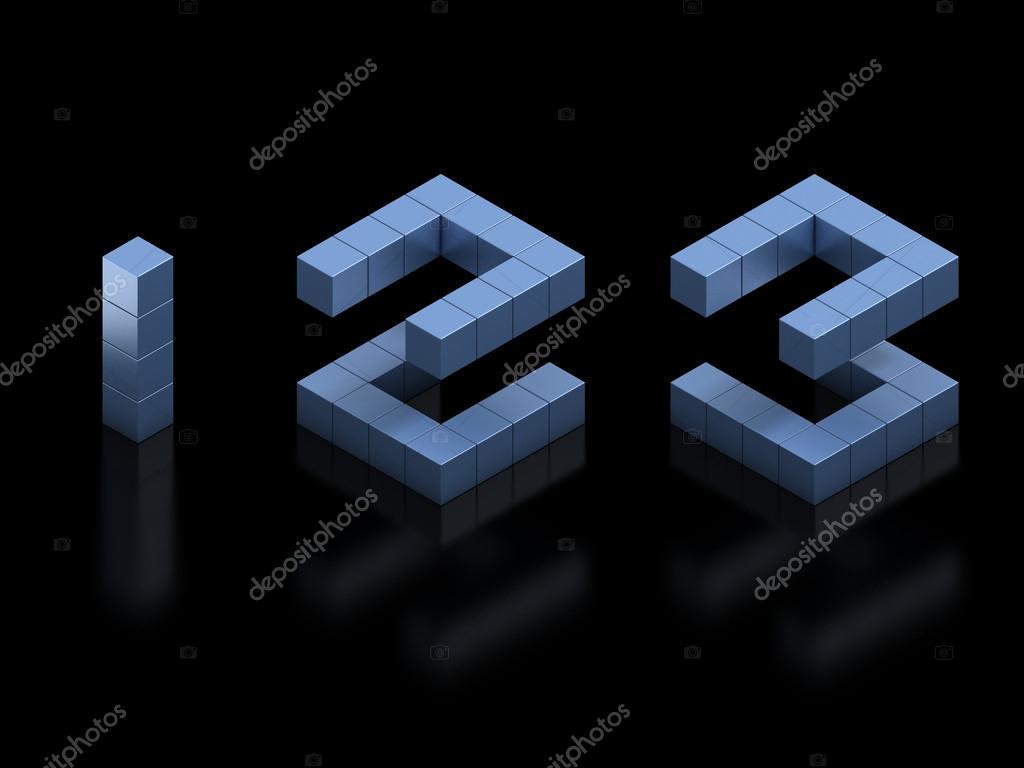 Cubical 3d font numbers 1 2 3 — Stock Photo © koya979 #25800795
