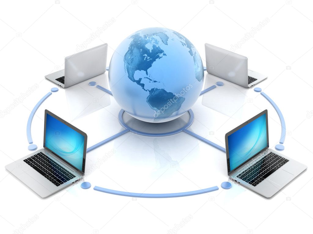 Computadoras alrededor del mundo — Foto de stock © koya979 #25801077