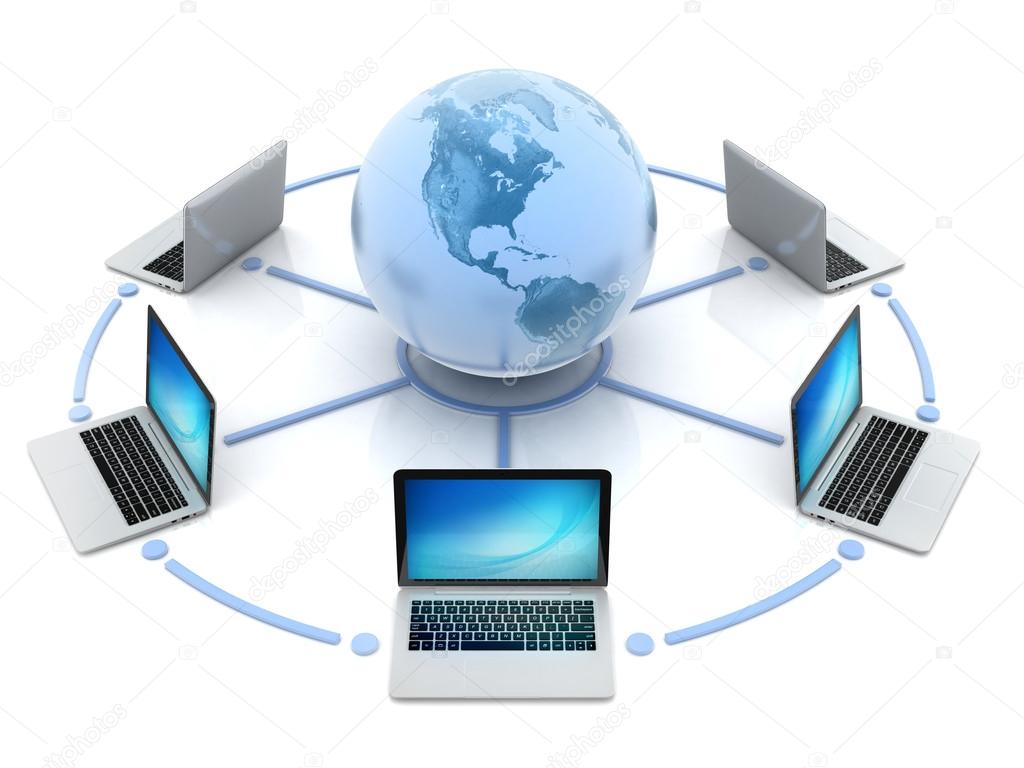 Computers around globe — Stock Photo © koya979 #25801079