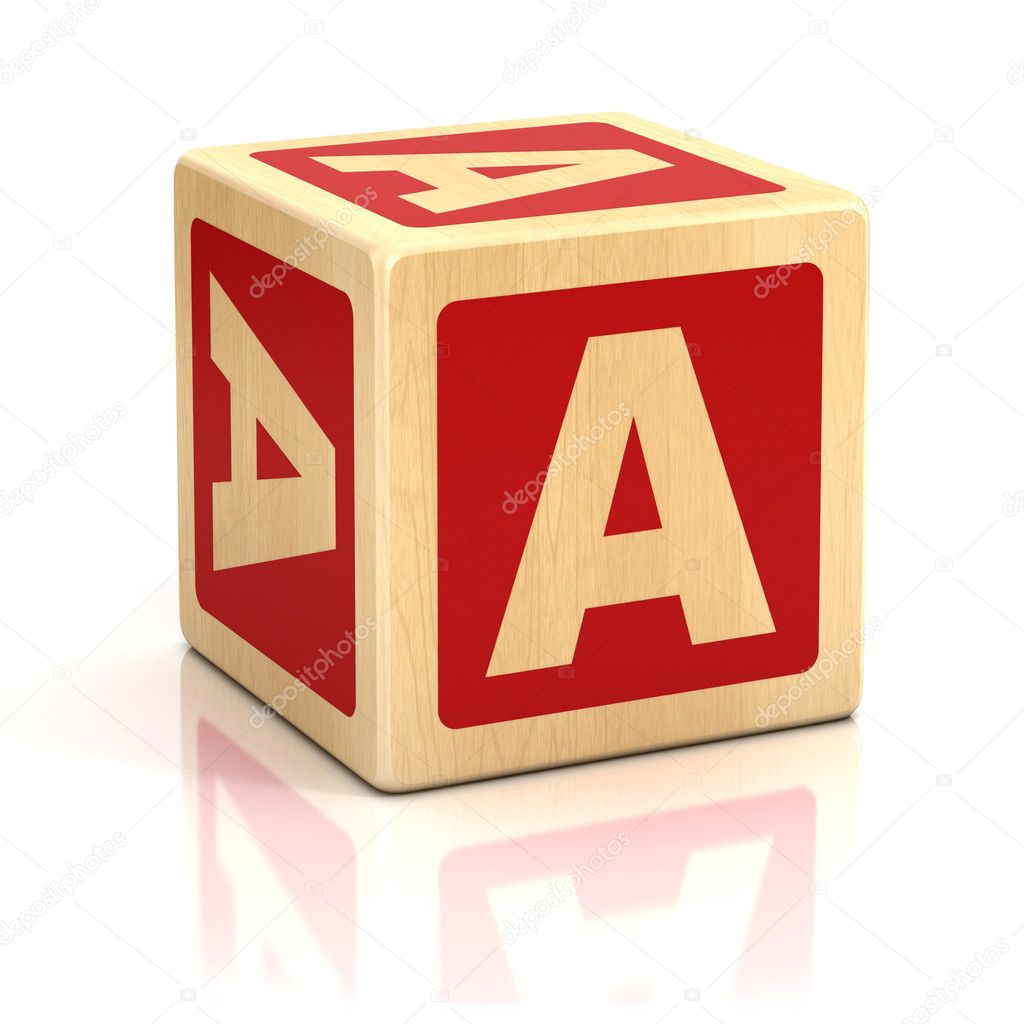 Letter a alphabet cubes font — Stock Photo © koya979 #25801627