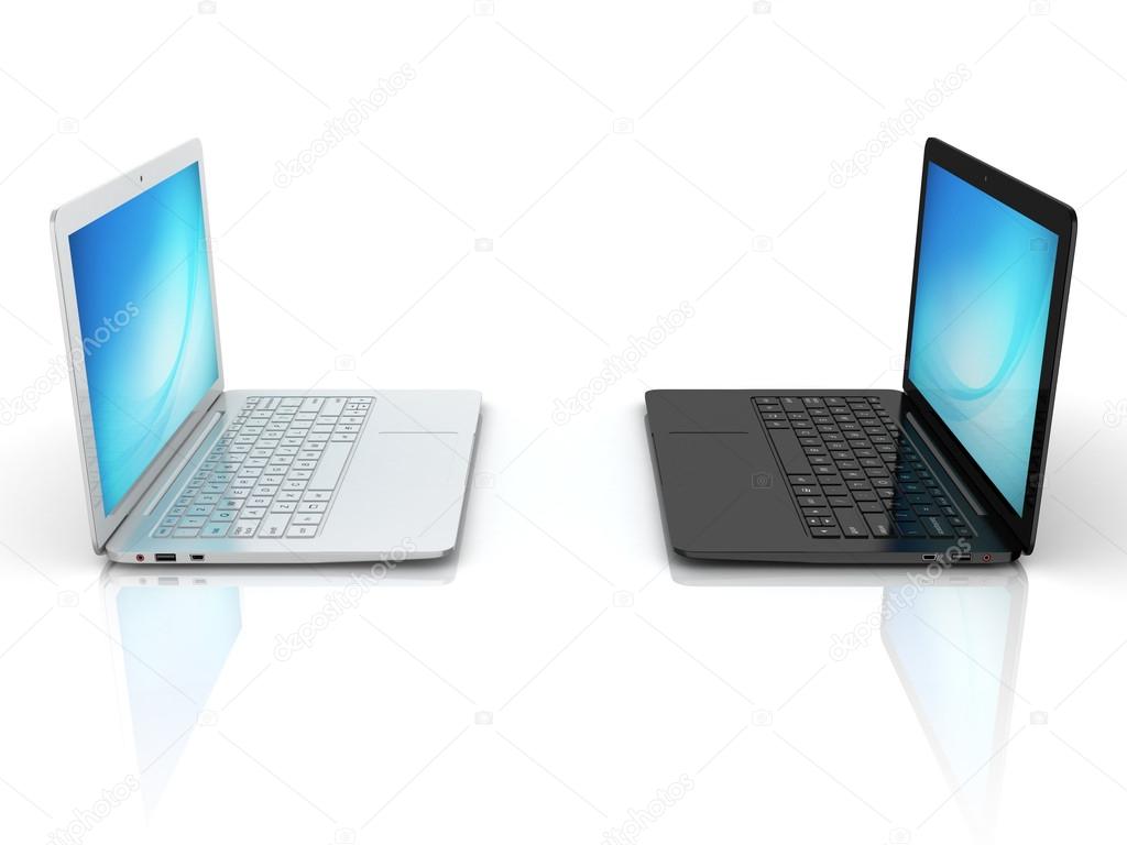Black and white laptop Stock Photo by ©koya979 25801761