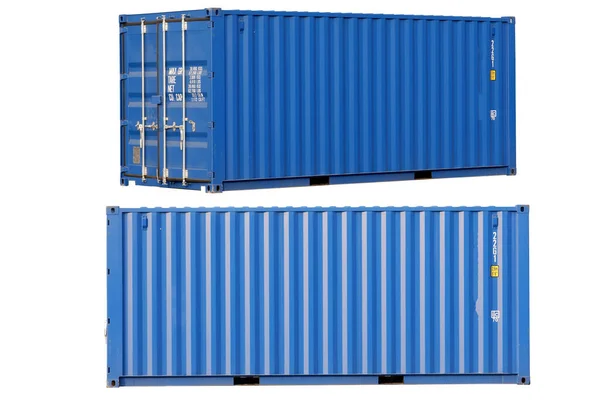 Blue cargo container Stock Photos, Royalty Free Blue cargo container ...