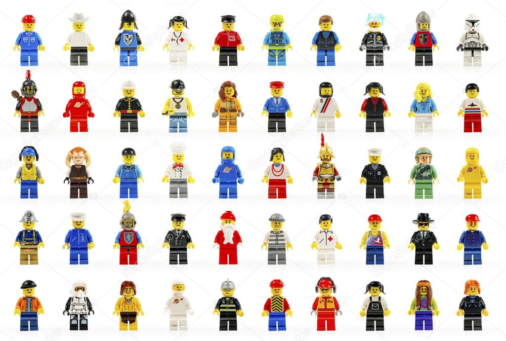 A group of fifty various lego mini figures – Stock Editorial Photo ...