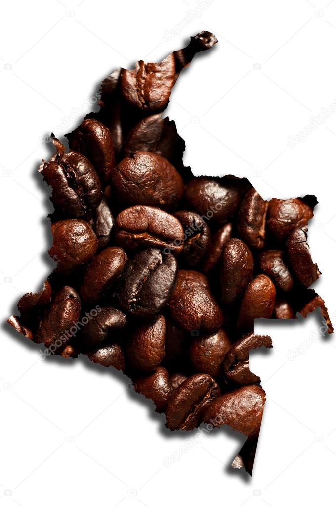 Coffee Map of Colombia Stock Photo by ©jkraft5 15860709
