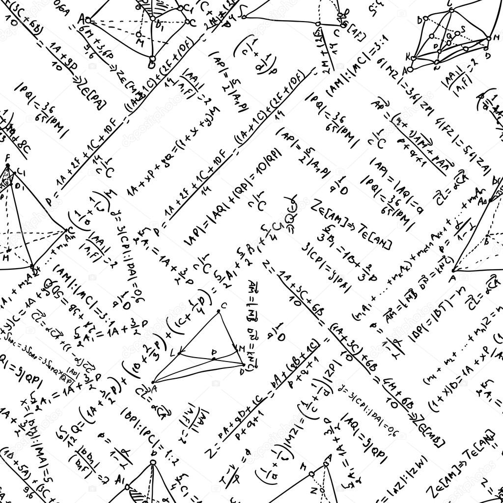 Maths seamless pattern. And also includes EPS 8 — Stock Vector ...