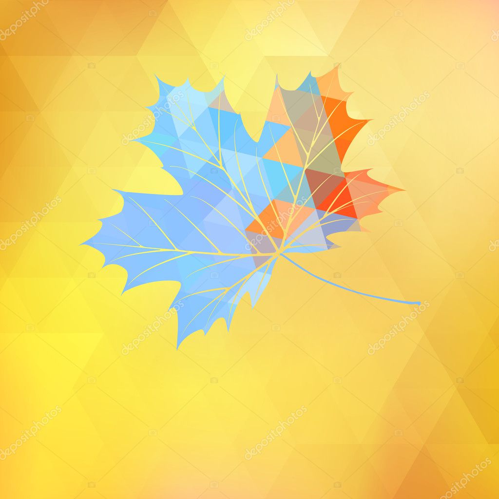 Maple leaf made of triangles. EPS 10 — Stock Vector © beresdmit2501 ...