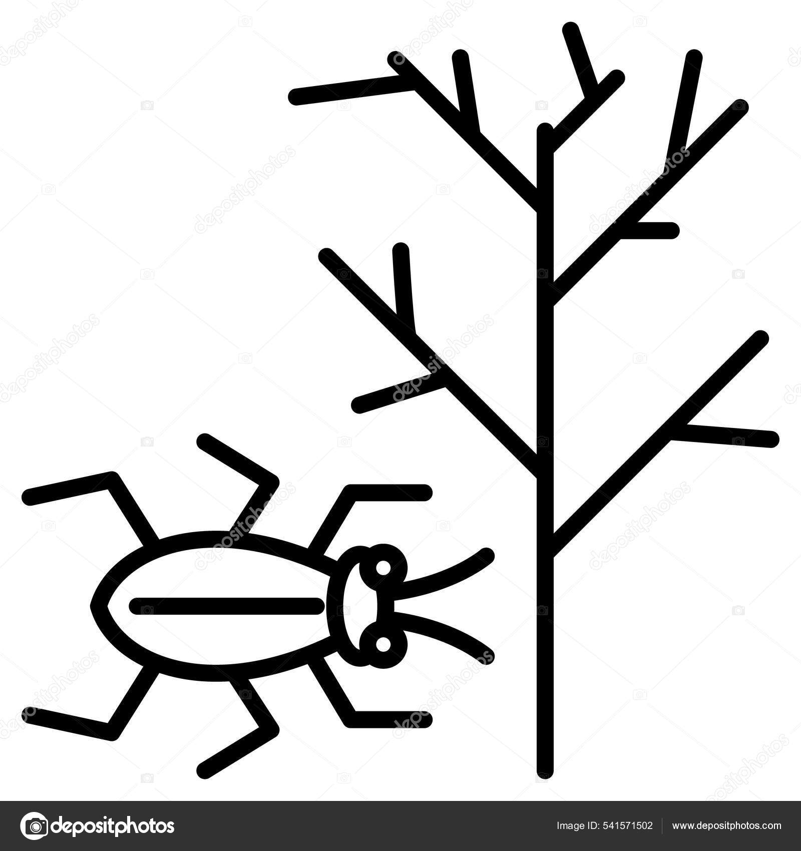 Beetle Tree Leaves Garden Pest Bark Beetle Gardening Agronomy Vector ...