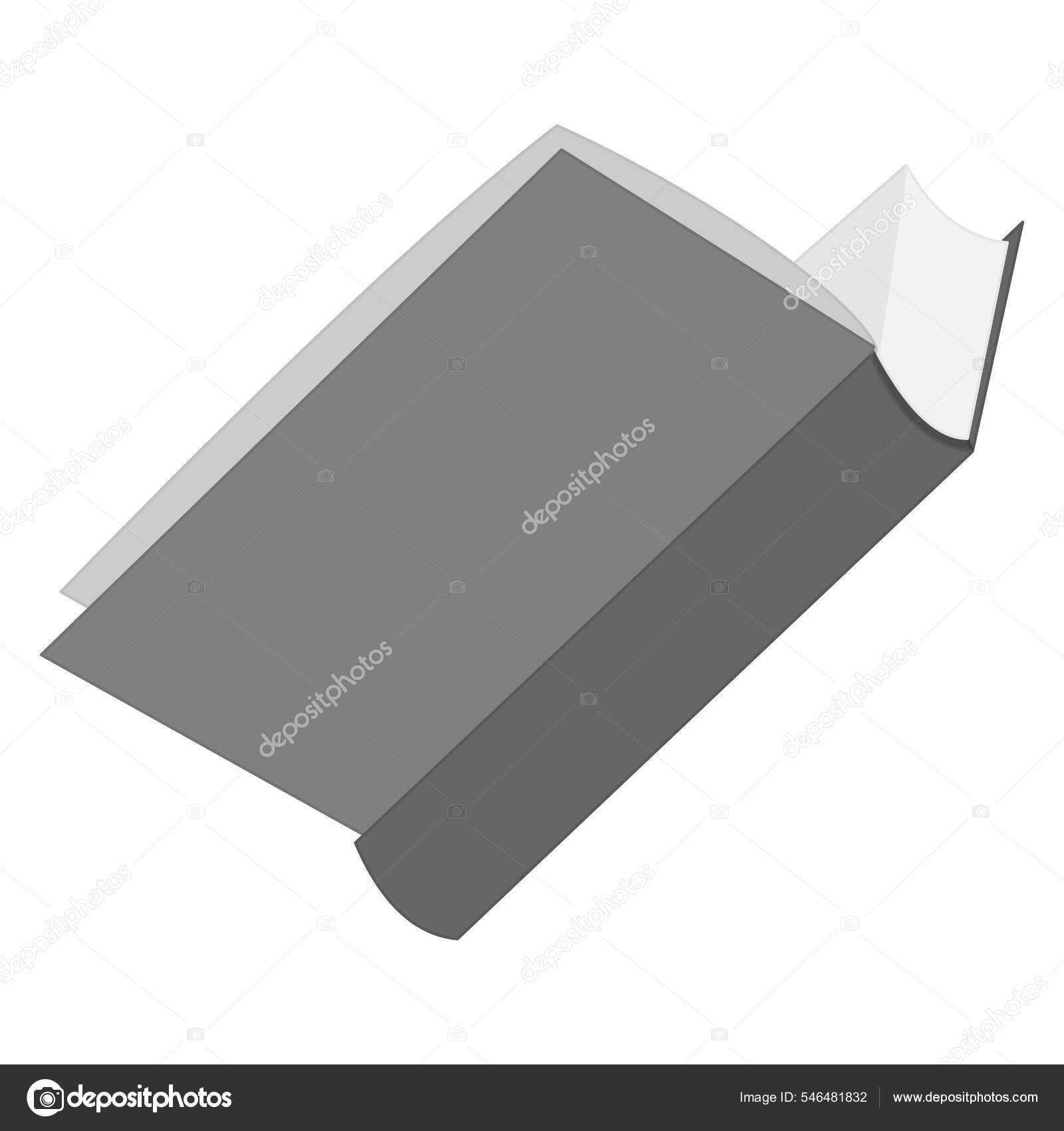 Open Book Paper Pages Book Read Last Page Template Mockup Stock Vector ...
