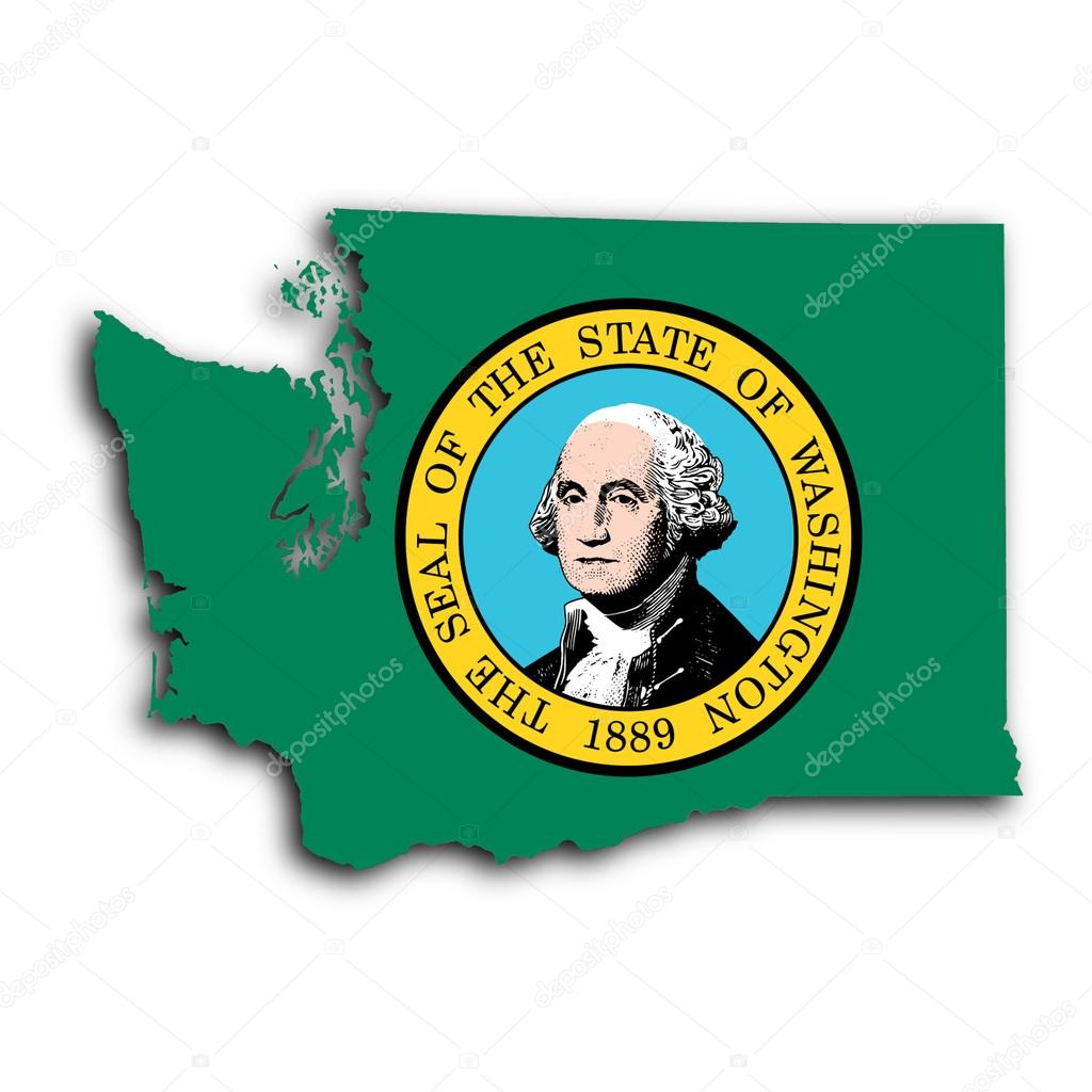 Mapa del estado de Washington: fotografía de stock © michaklootwijk ...
