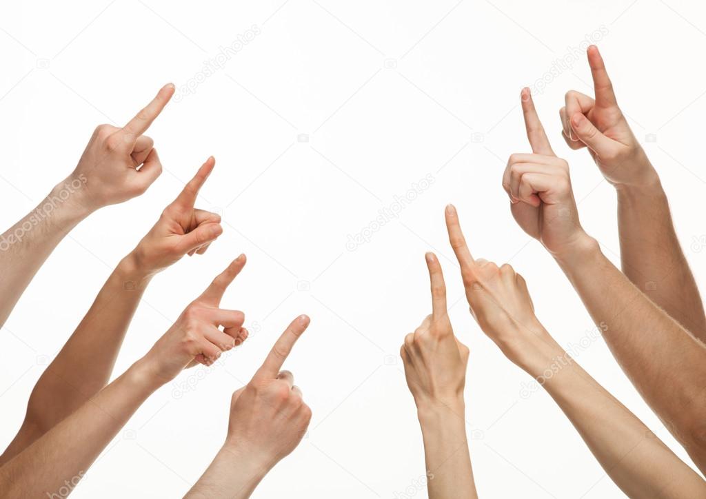 Finger pointing — Stock Photo © zestmarina #19813615