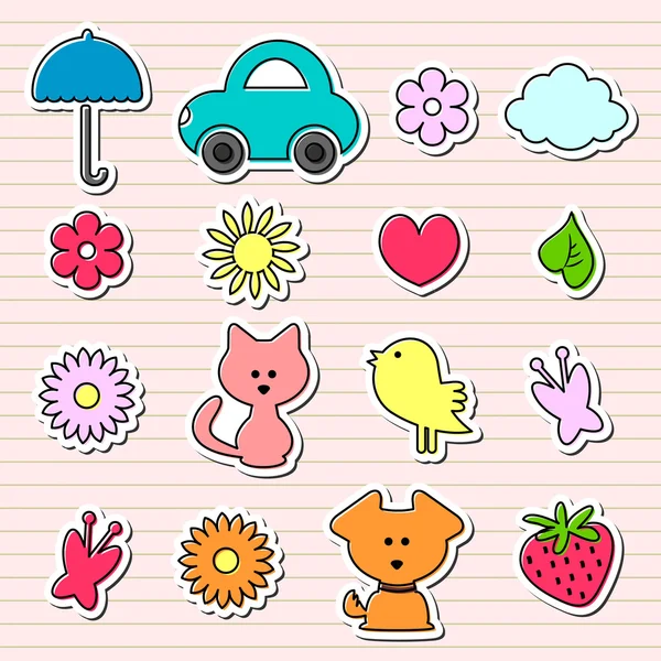 Cute childish stickers Stock Vector Image by ©littlepaw #12052667