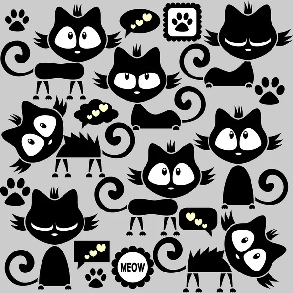 Cute funny animals cartoon set — Stock Vector © littlepaw #12052646