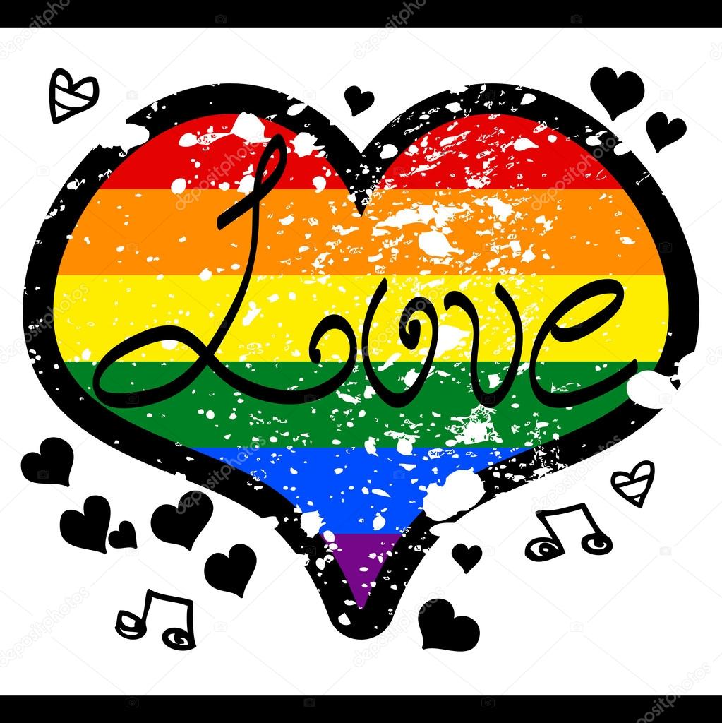 LGBT love rainbow heart design Stock Vector Image by ©littlepaw #25168325