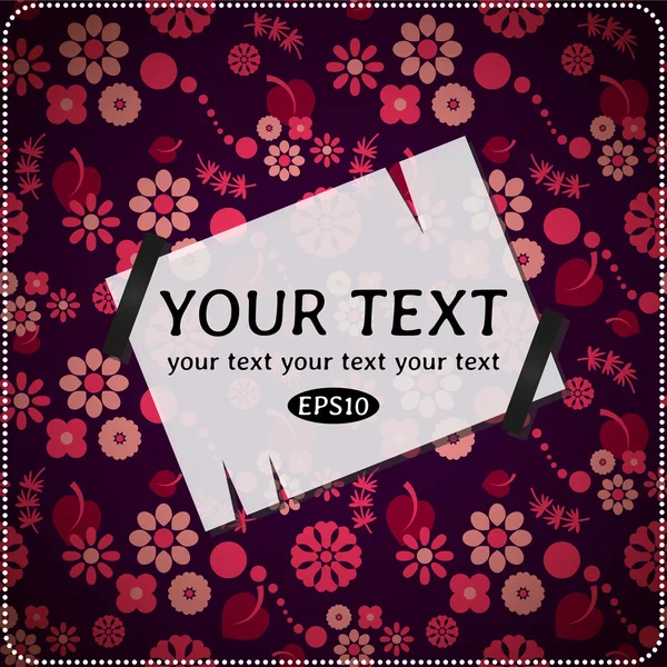 Card with cute flower pattern Stock Vector Image by ©littlepaw #33273591