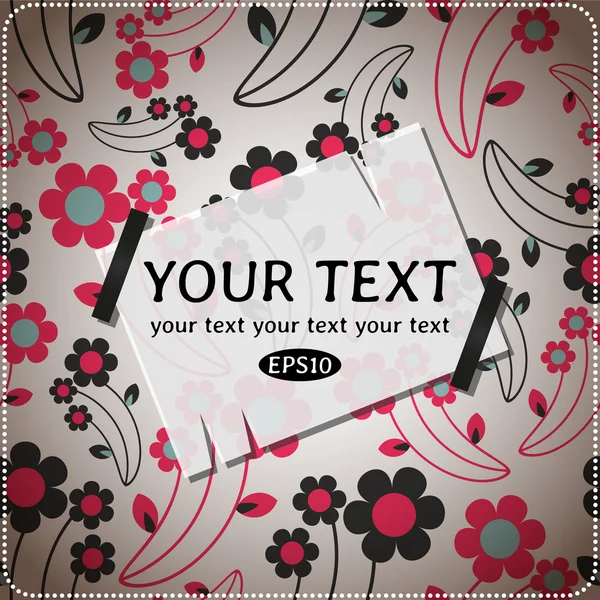 Card with cute flower pattern Stock Vector Image by ©littlepaw #33273591