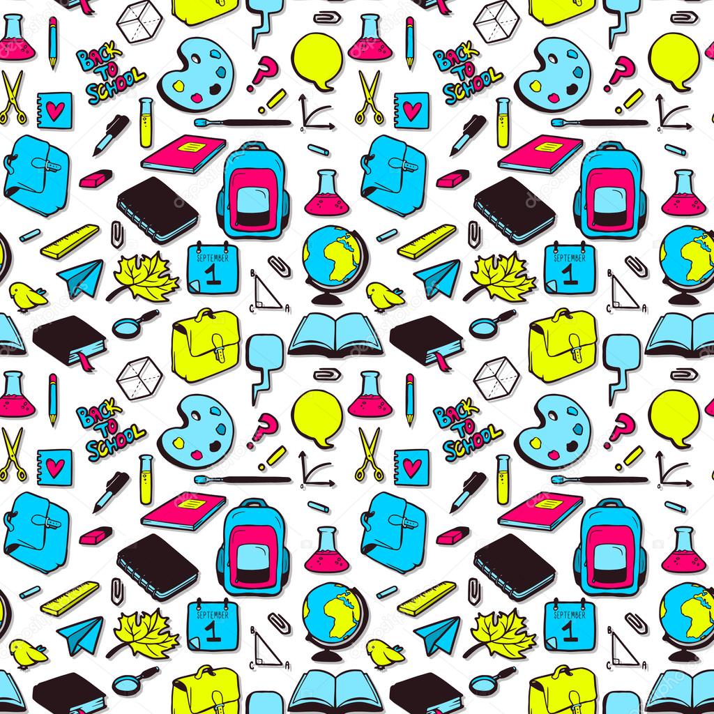 Seamless school pattern Stock Vector by ©littlepaw 51161517