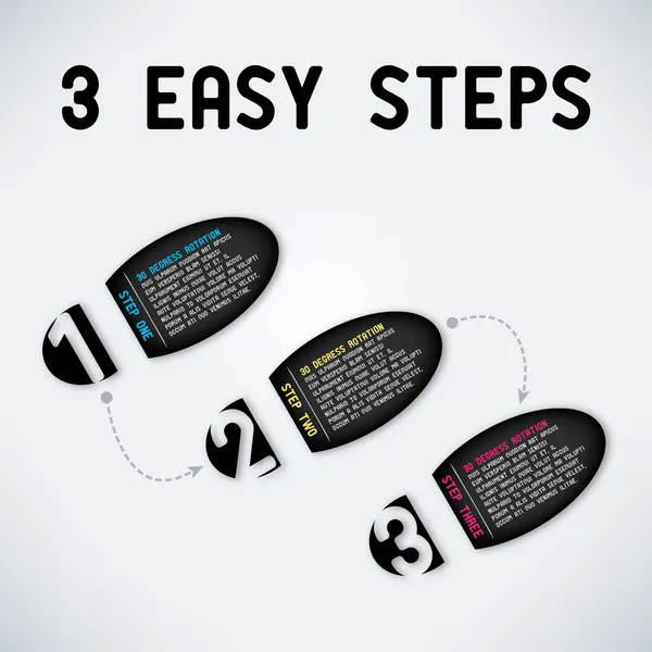 Three steps Stock Vectors, Royalty Free Three steps Illustrations ...