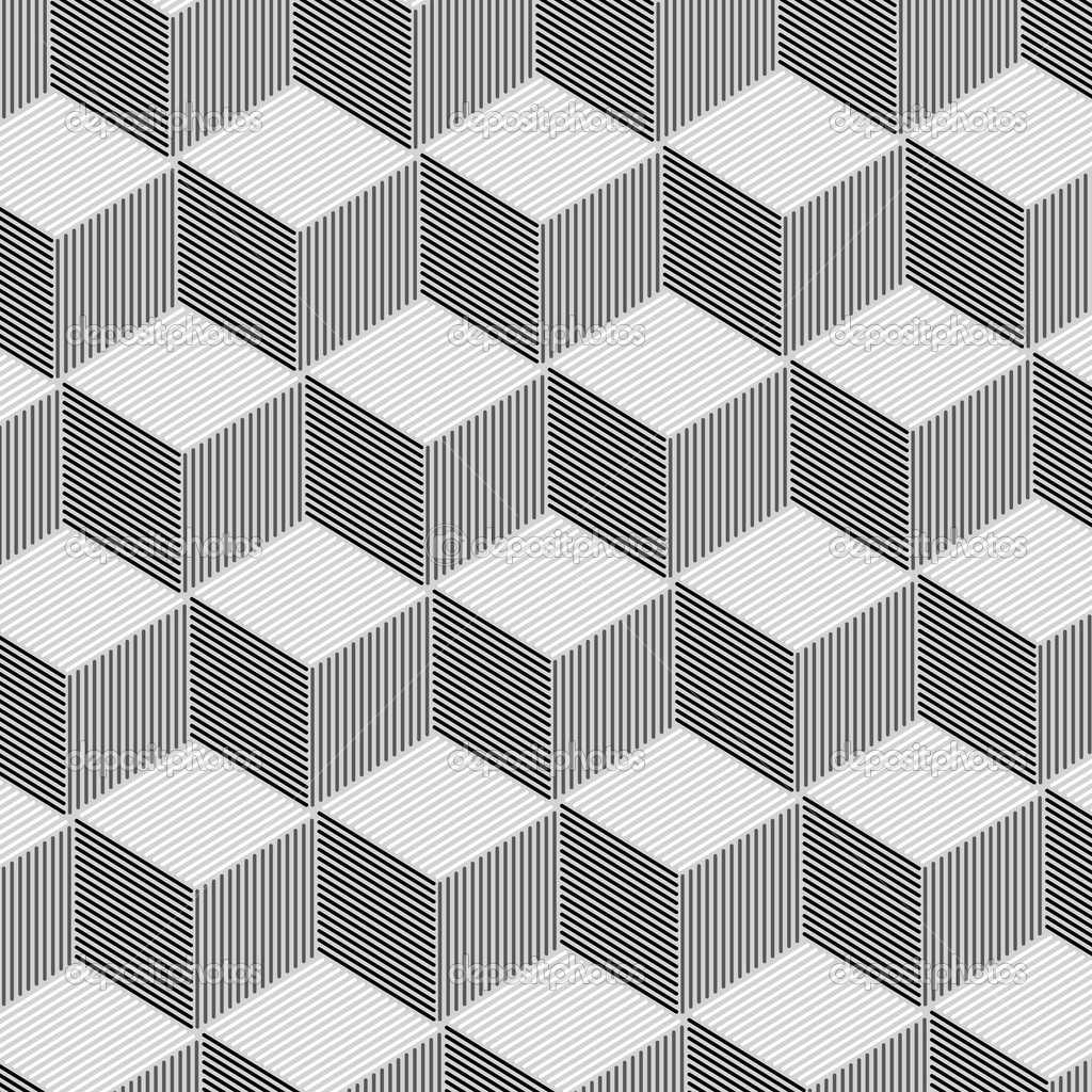 Abstract Cubes Background - Black and White — Stock Photo © RoboLab ...