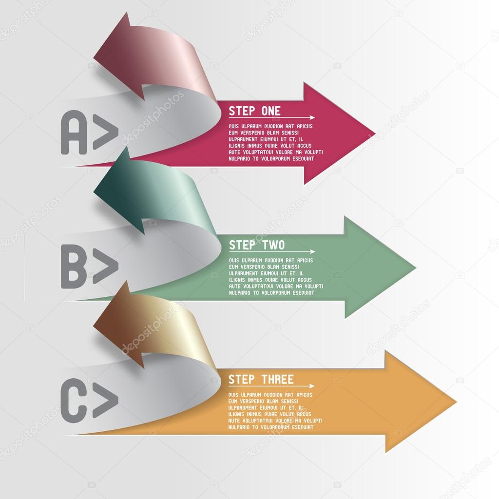 Three step arrows Stock Vector Image by ©RoboLab #19586315 Three step arrows Stock Vector Image by ©RoboLab #19586315