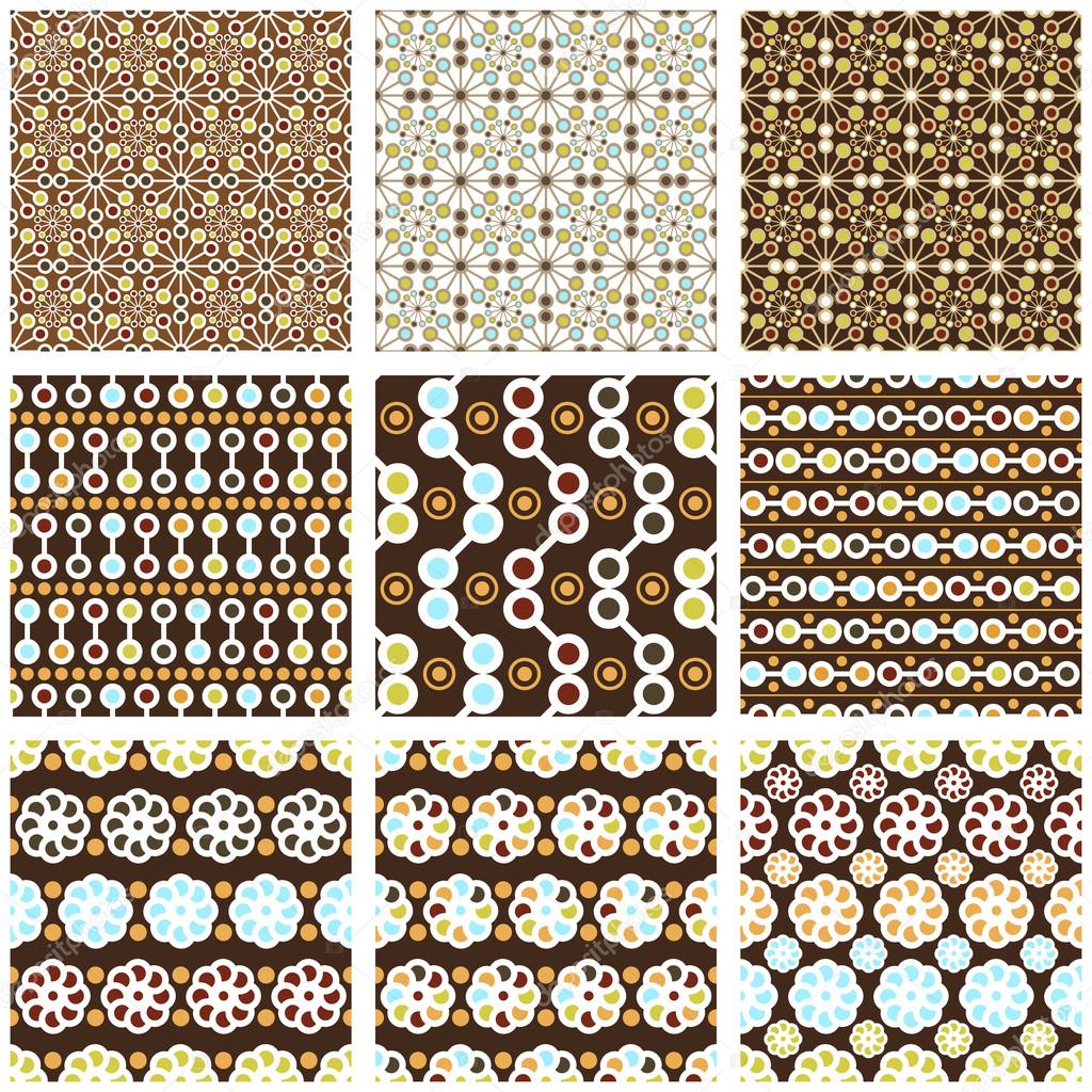 Seamless retro patterns — Stock Vector © Kyper #13760989