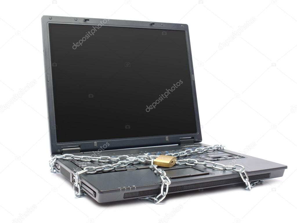 Chained laptop Stock Photo by ©pryzmat 21571509