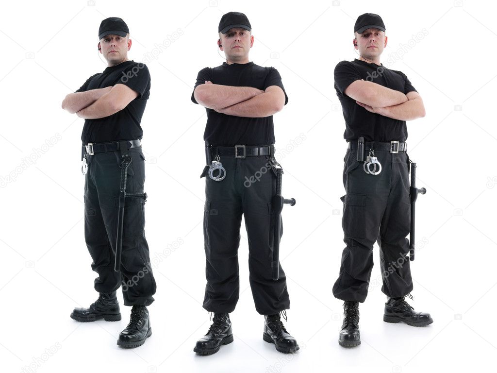Three security guards — Stock Photo © pryzmat #23483765