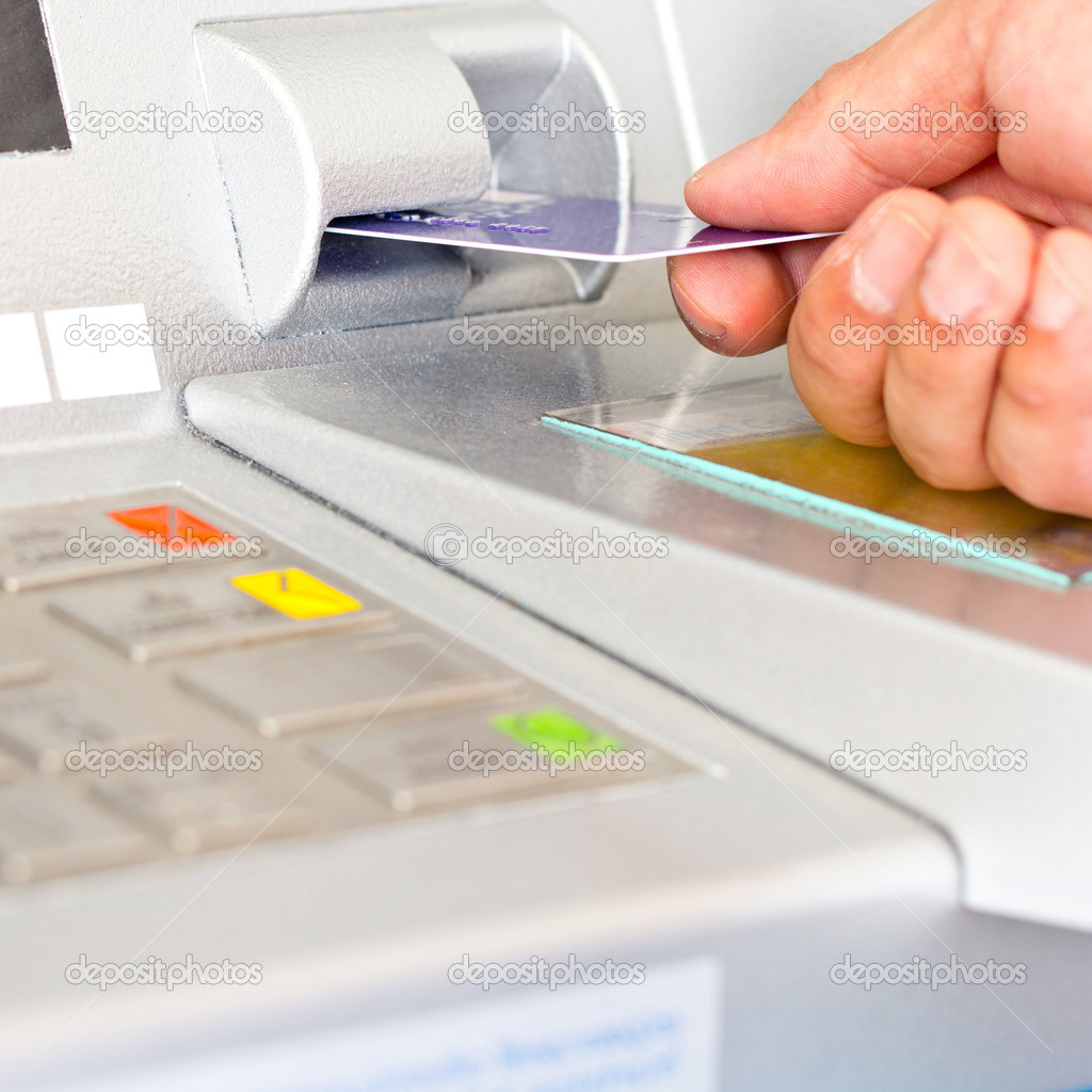 Close up Payment machine on during using Credit card — Stock Photo ...