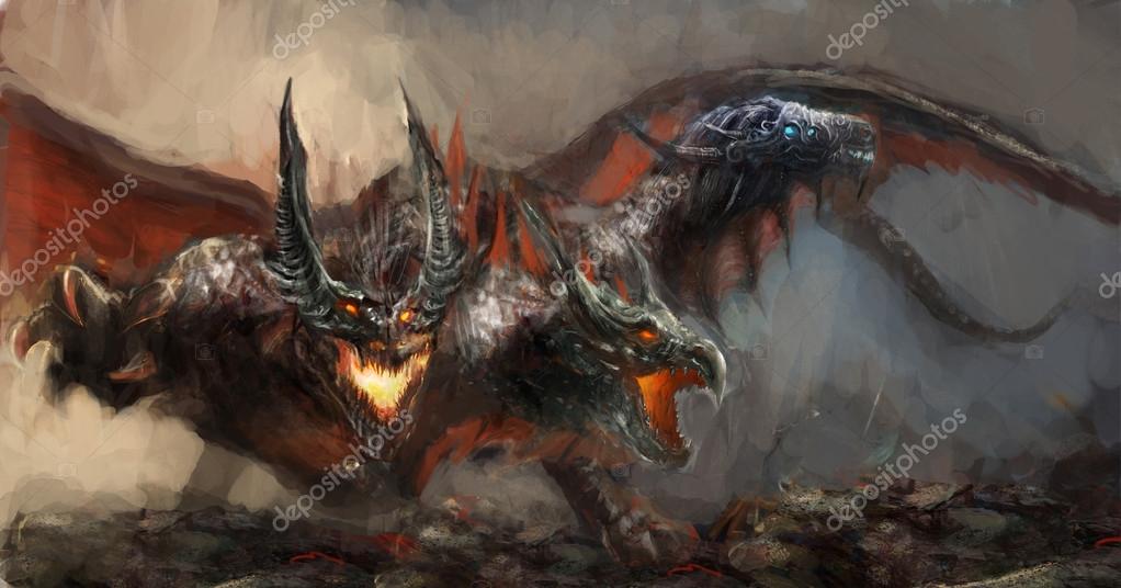 Three headed dragon — Stock Photo © fotokostic #12257772