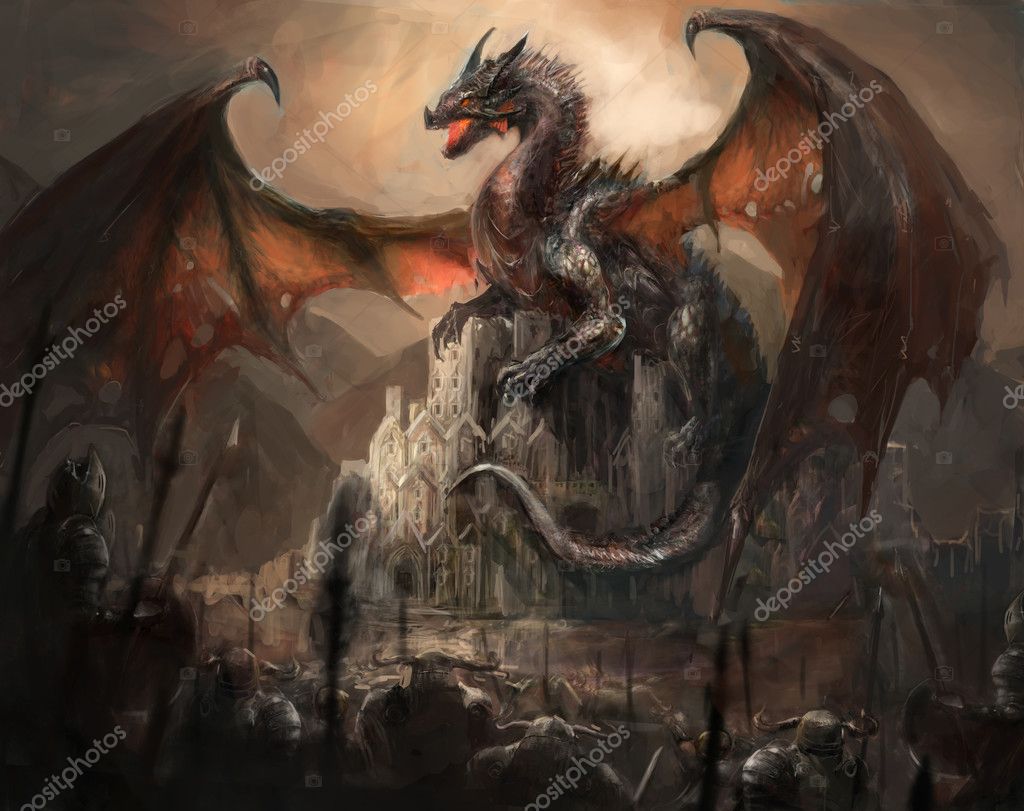 Dragon Over Castle