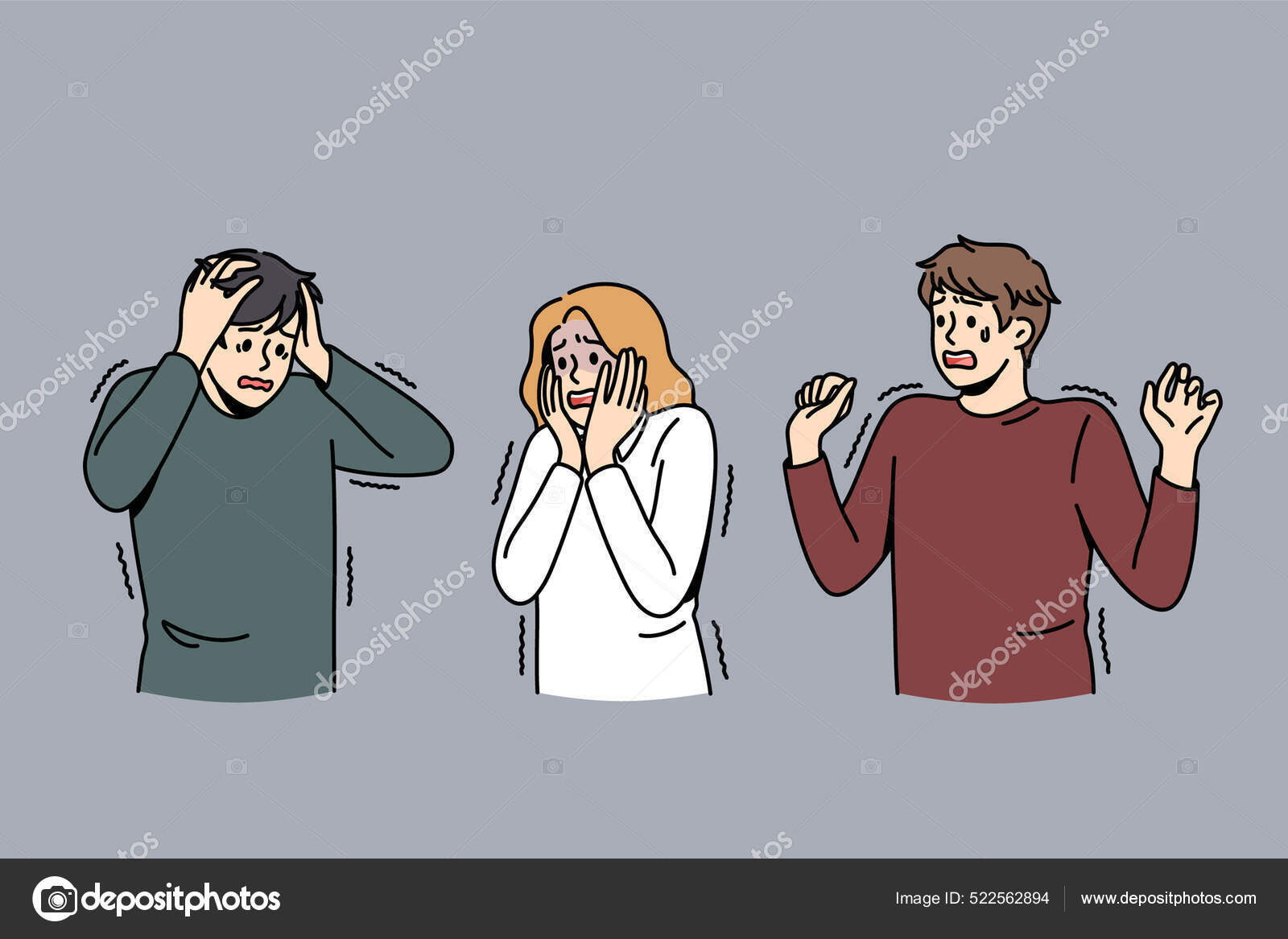 Panic People Clipart Faces