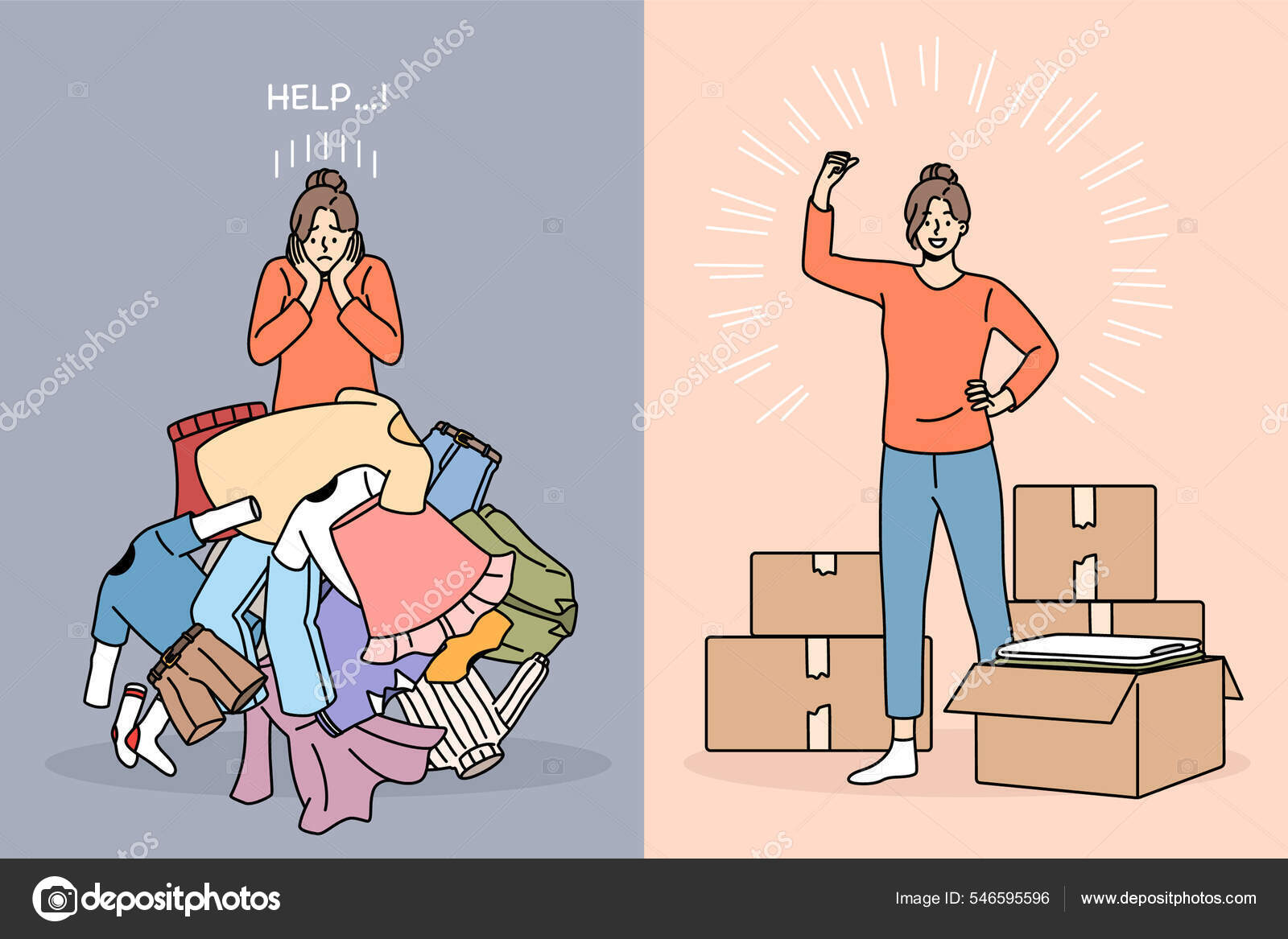 Tiding up and packing concept Stock Vector Image by ©little_prince ...