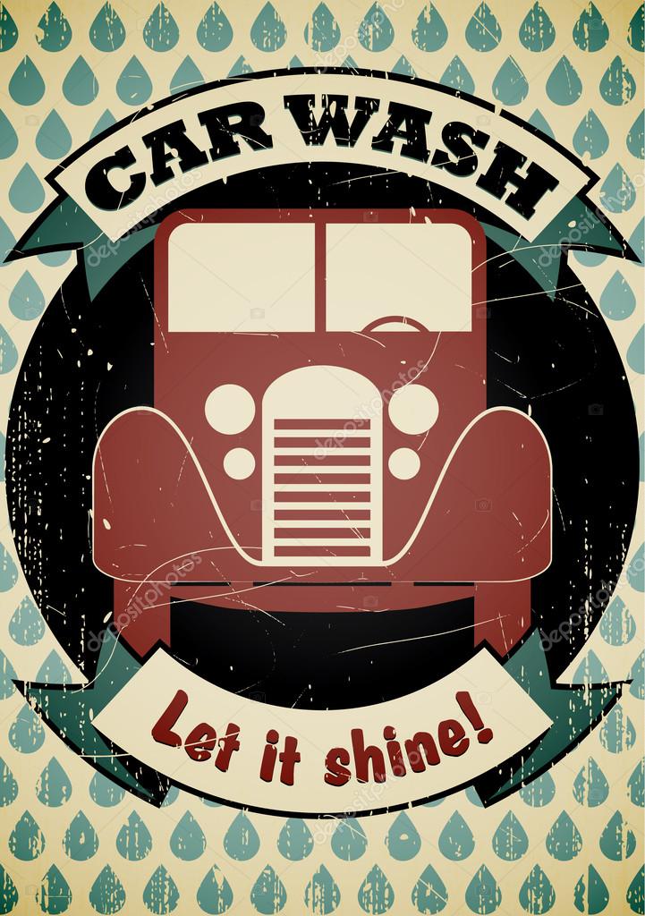 Retro car wash Stock Vector Image by ©zayatsandzayats #19477189