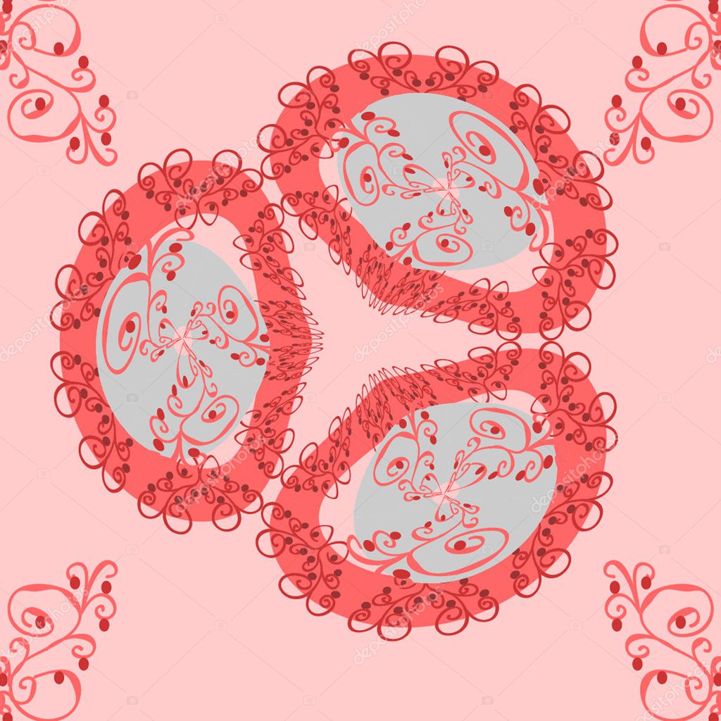 Complex pattern on a light red background Stock Vector Image by ...