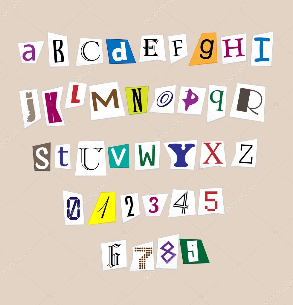 Letters on pieces of paper Stock Vector Image by ©ps-42 #37220579