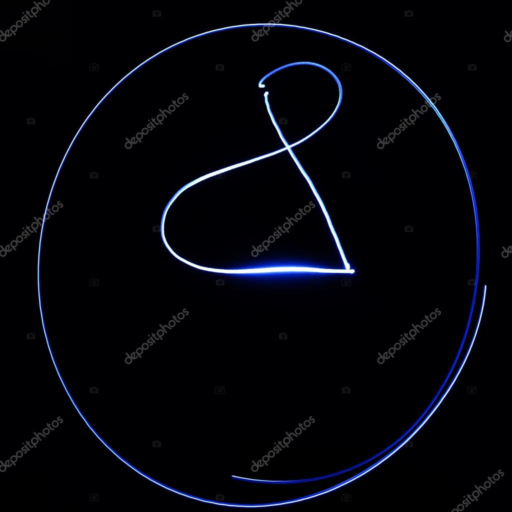 Wavy symbol. Laser light alphabet. Symbol "8". Stock Photo by ©ps-42 ...