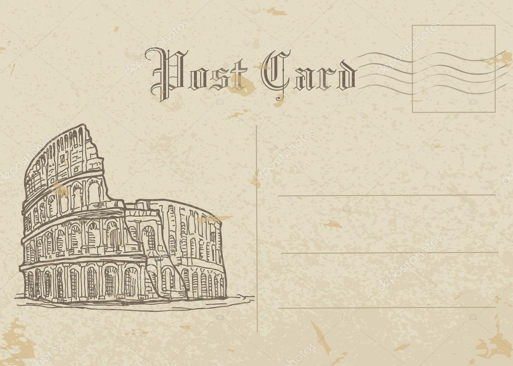 Postcard. Rome. — Stock Vector © galinapremiere #35906221