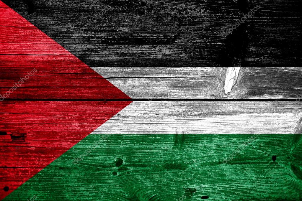 Palestine Flag painted on old wood plank texture — Stock Photo ...