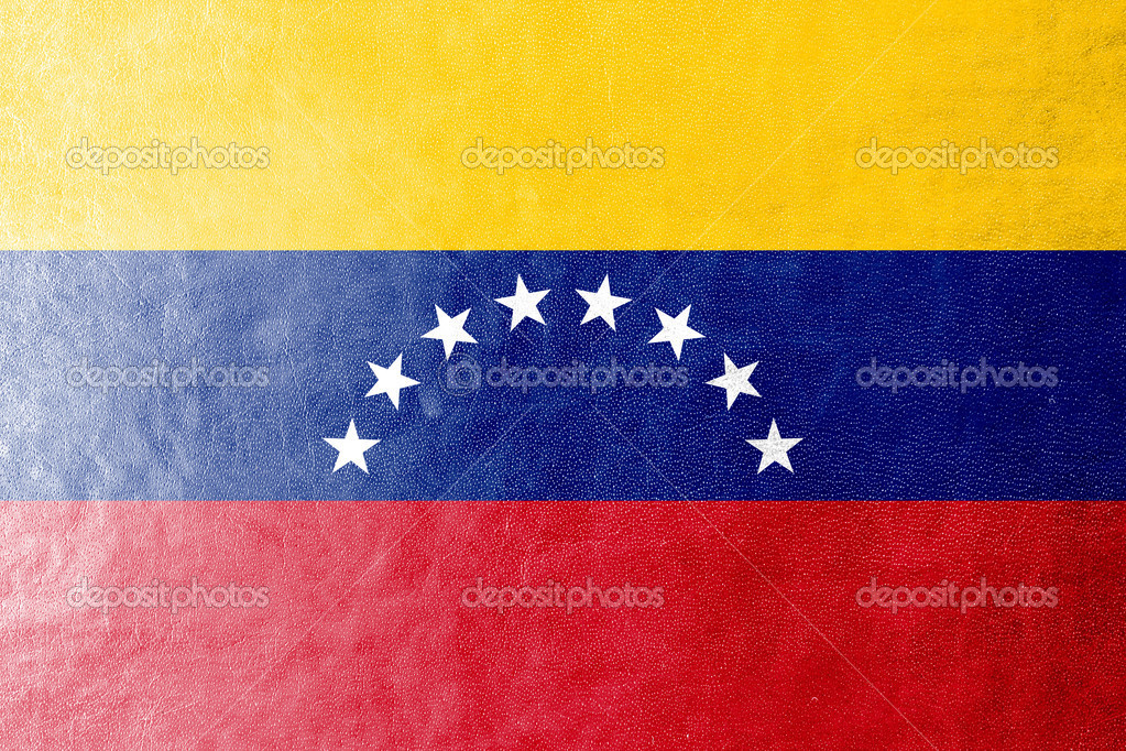 Venezuela Flag painted on leather texture — Stock Photo © PromesaStudio ...