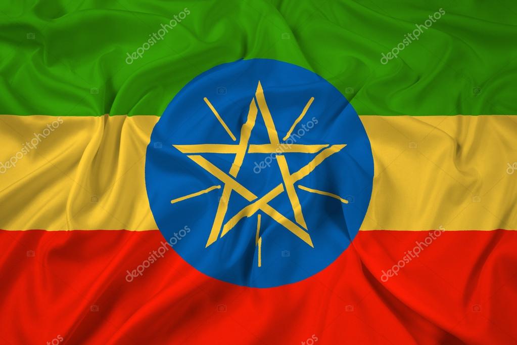 Ethiopian Flag Waving