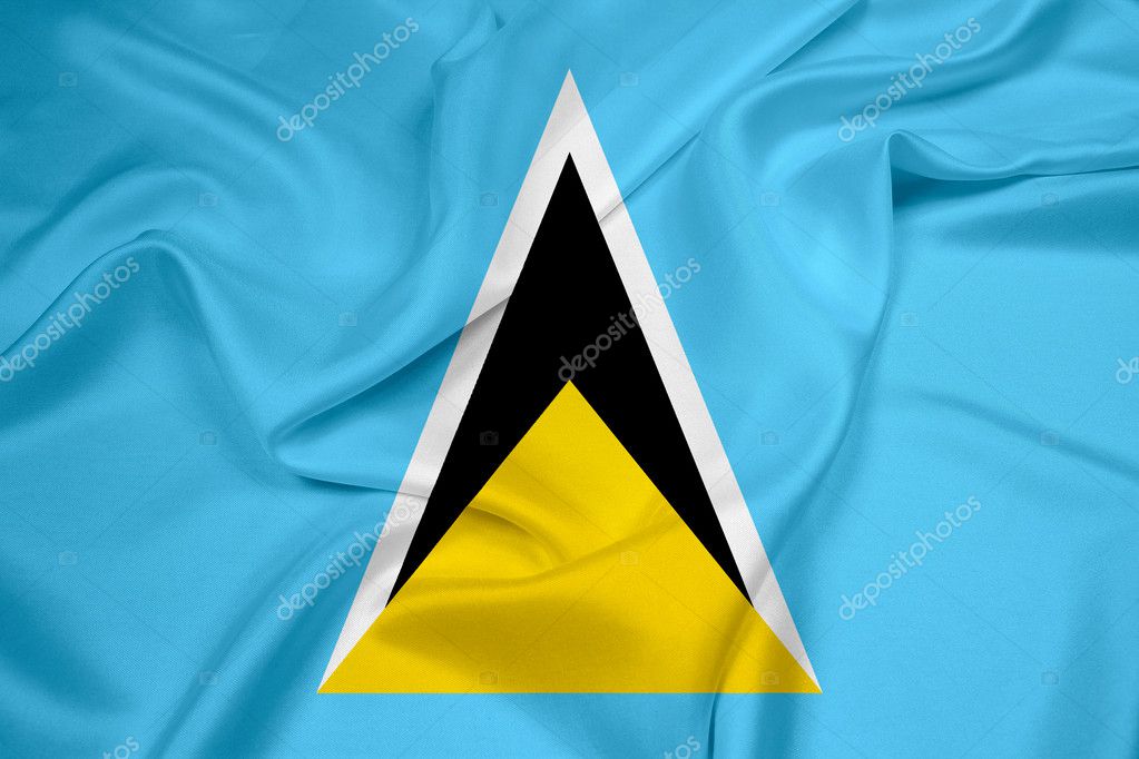 Waving Saint Lucia Flag — Stock Photo © PromesaStudio #47203343
