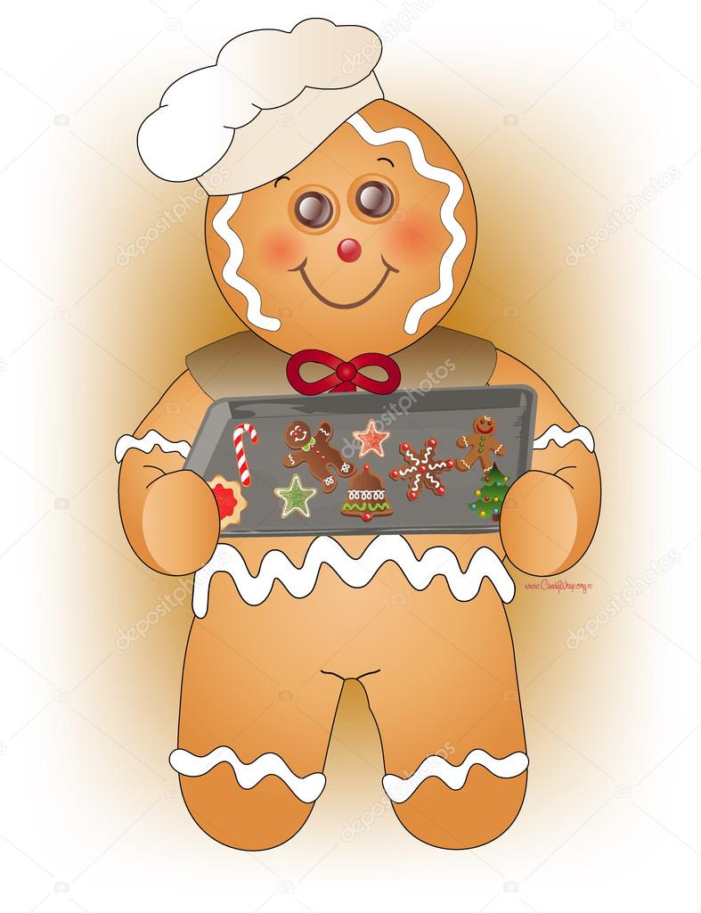 Gingerbread Cook 002 — Stock Vector © CandyWrap #12131449