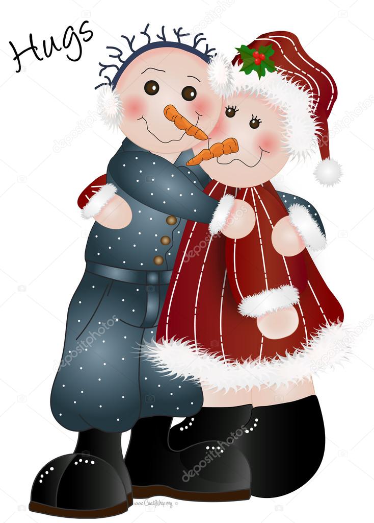 Hugs ~ Snow Couple Stock Vector Image by ©CandyWrap #16034547